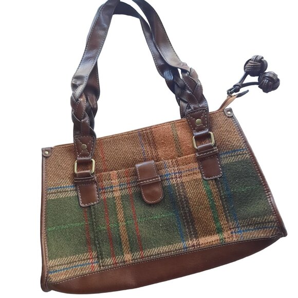 Vintage | Bags | Vintage Wool Tweed Shoulder Bag Purse Retro Style ...